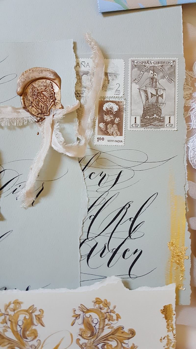 French Inspired Wedding Card