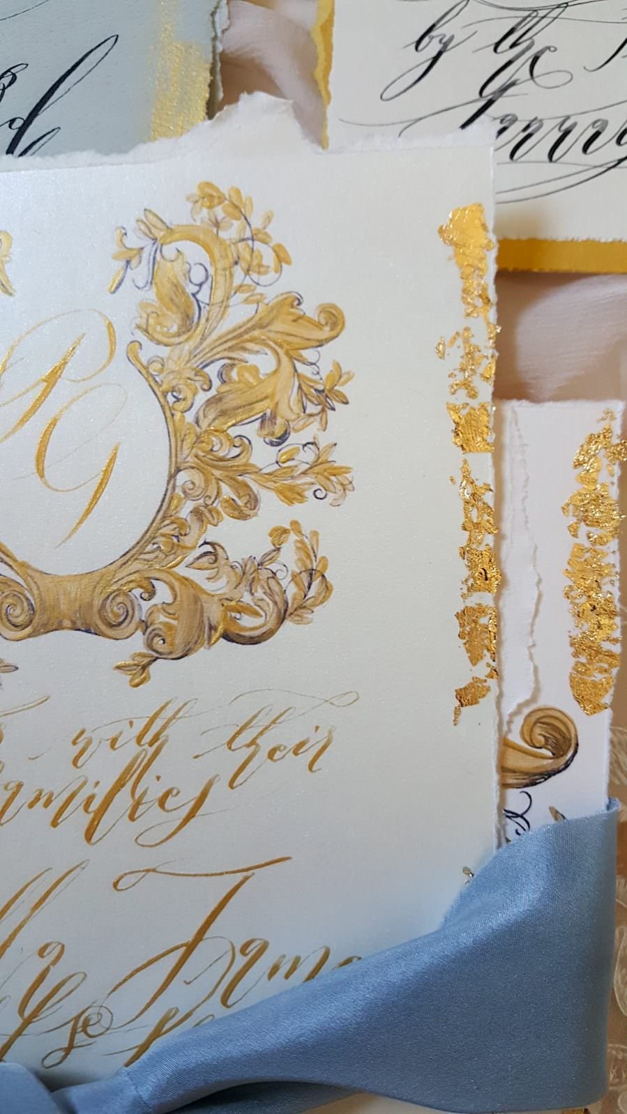 French Inspired Wedding Card