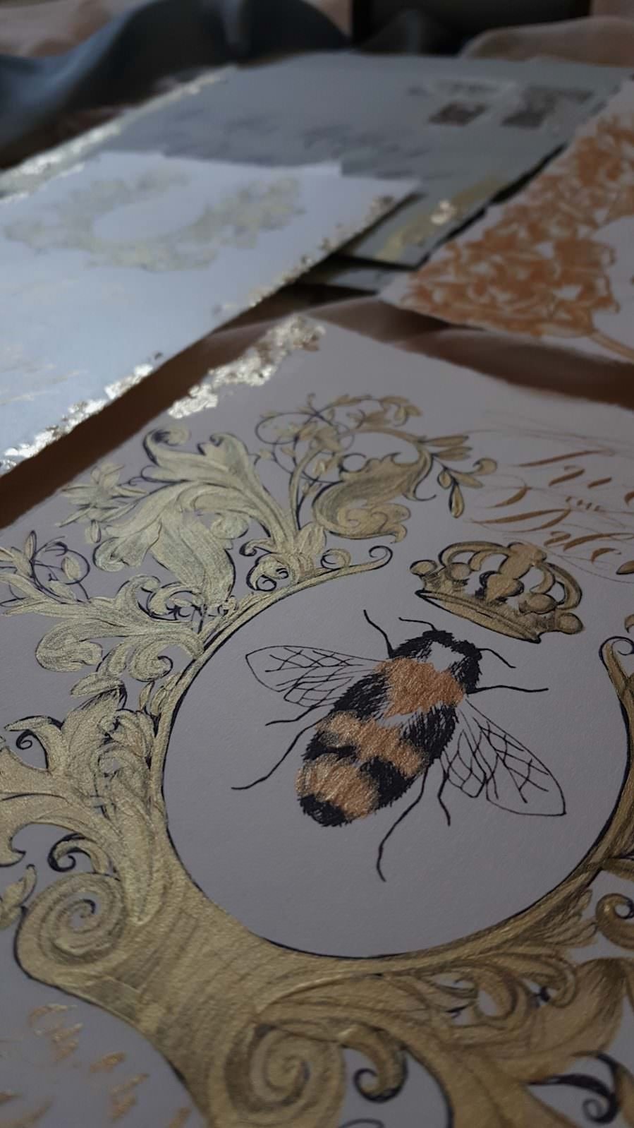 French Inspired Wedding Card