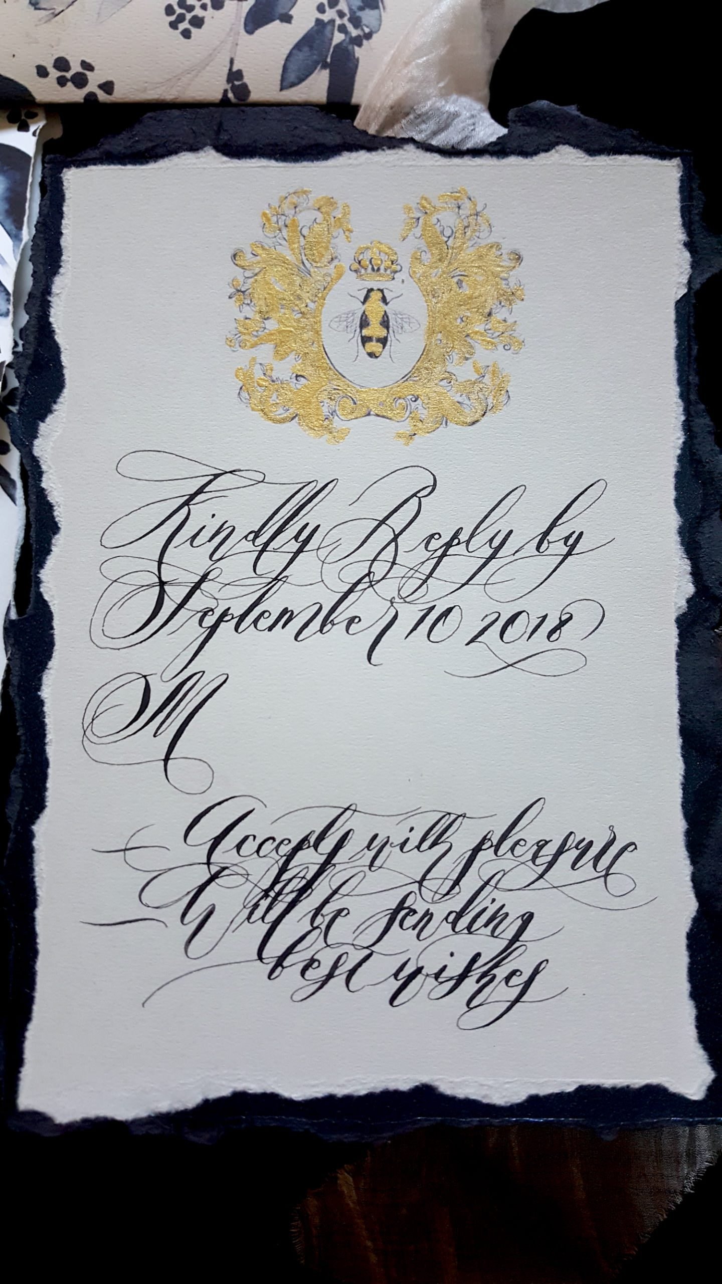 French Inspired Wedding Card