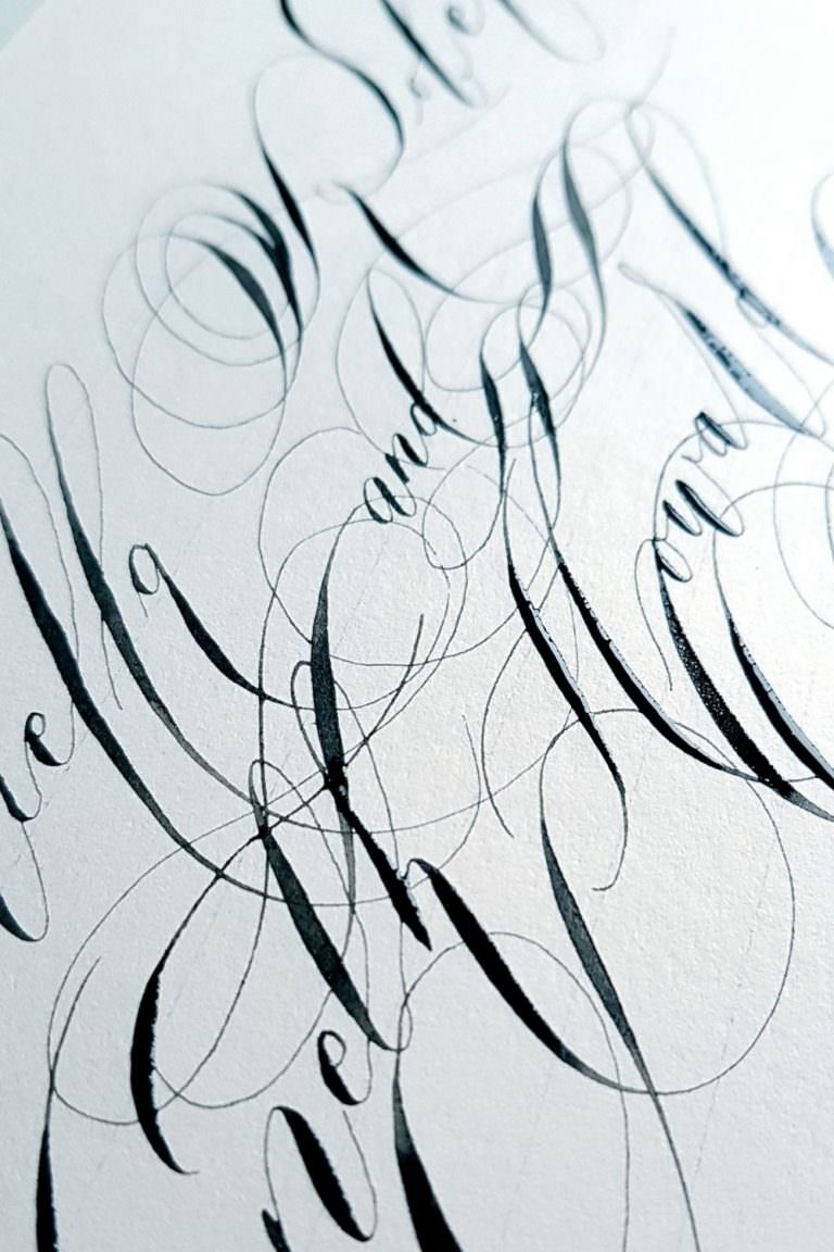 Calligraphy for your Wedding with a Refined & Fine Art Editorial Feel