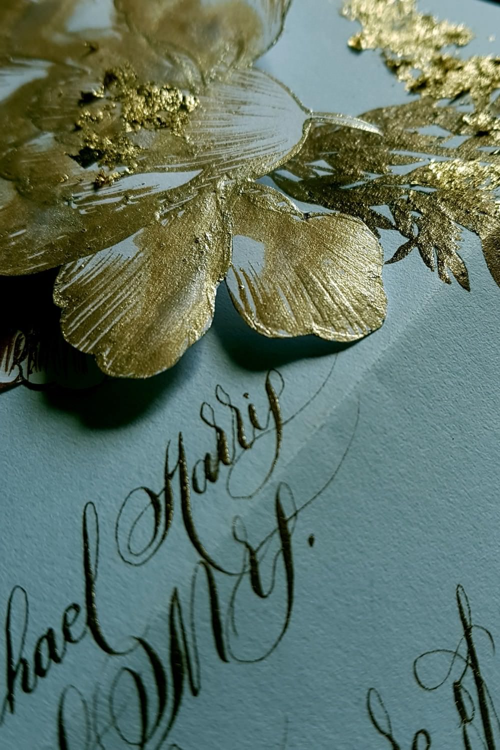 Luxury Italian Wedding Invitations - Gritti Palace ~ Crimson Letters